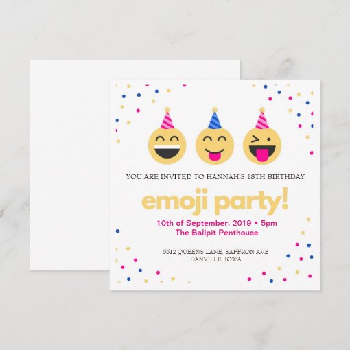 emoji party! invitation | Zazzle