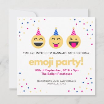 emoji party! invitation | Zazzle