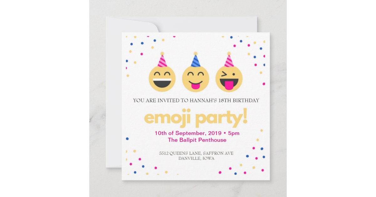 emoji party! invitation | Zazzle