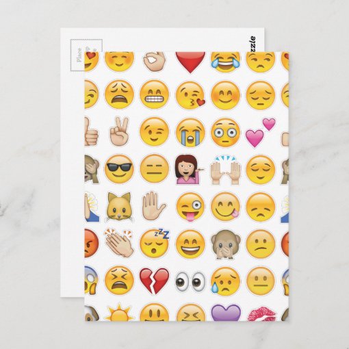 emoji postcard | Zazzle