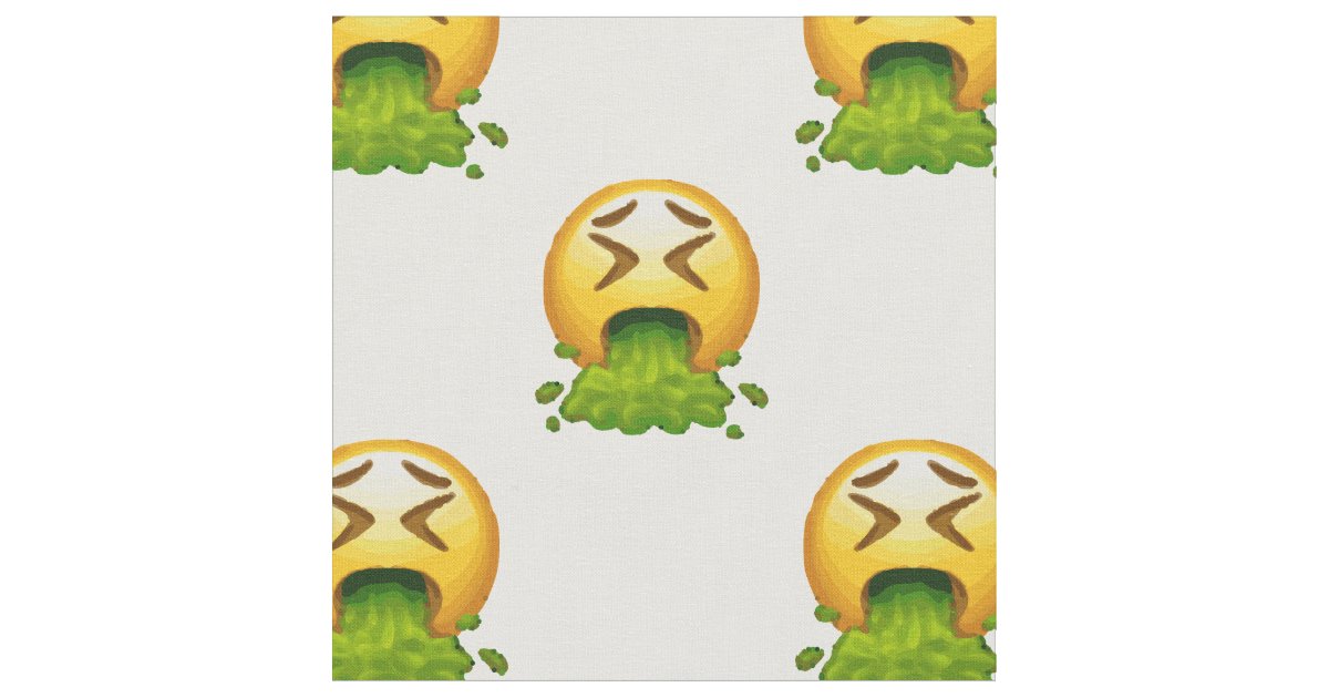 emoji puking fabric | Zazzle