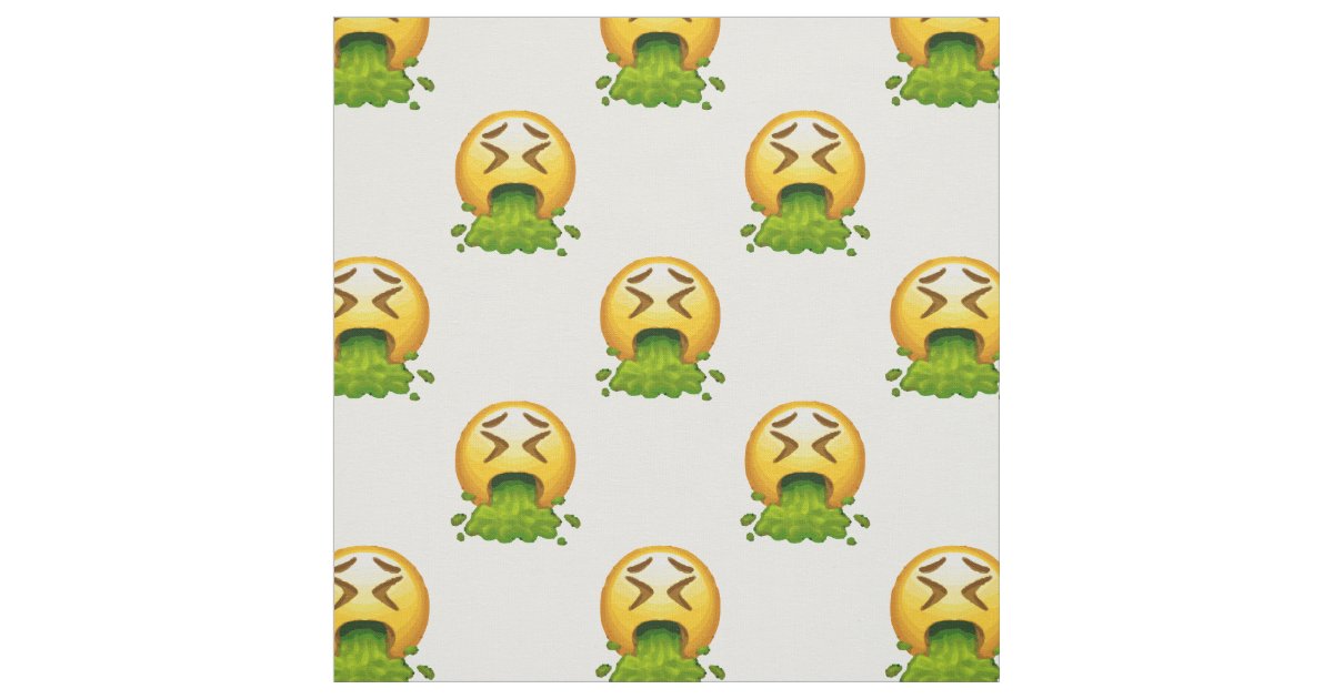 emoji puking fabric | Zazzle