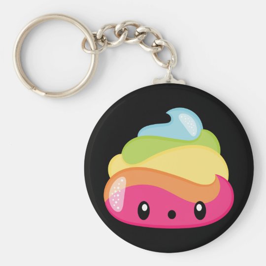 Emoji Rainbow Poop! Keychain | Zazzle.com