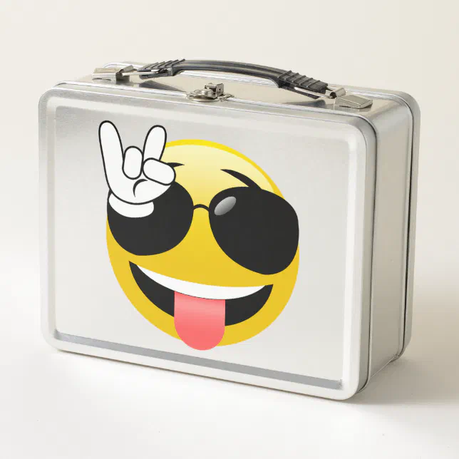 Emoji Rock On Metal Lunch Box | Zazzle