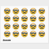 Emoji Super Shady ID230 Classic Round Sticker | Zazzle