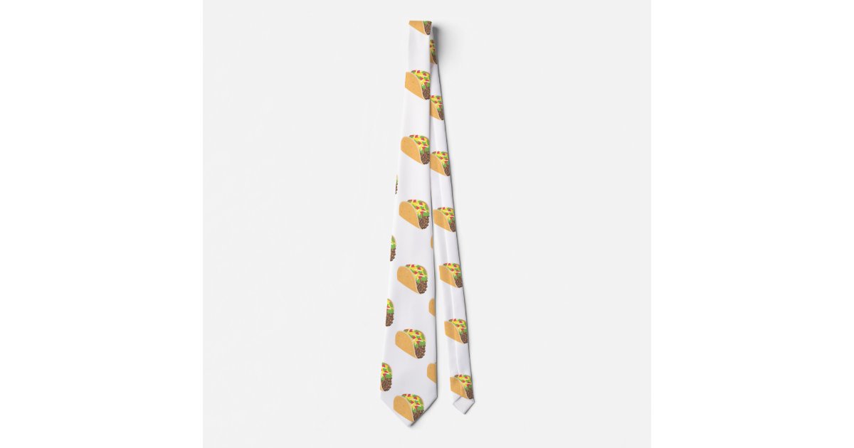 emoji taco menswear mens necktie neck tie | Zazzle