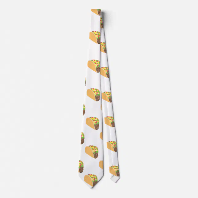 emoji taco menswear mens necktie neck tie | Zazzle