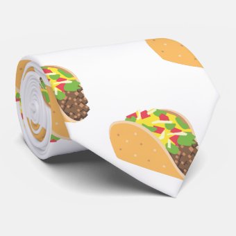 emoji taco menswear mens necktie neck tie | Zazzle