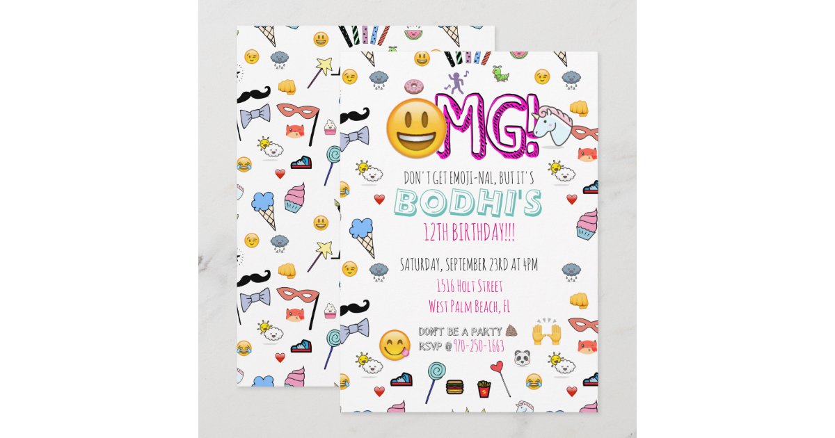 Emoji Themed Party Invitation | Zazzle