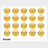 Emoji Totally Techie ID229 Classic Round Sticker | Zazzle