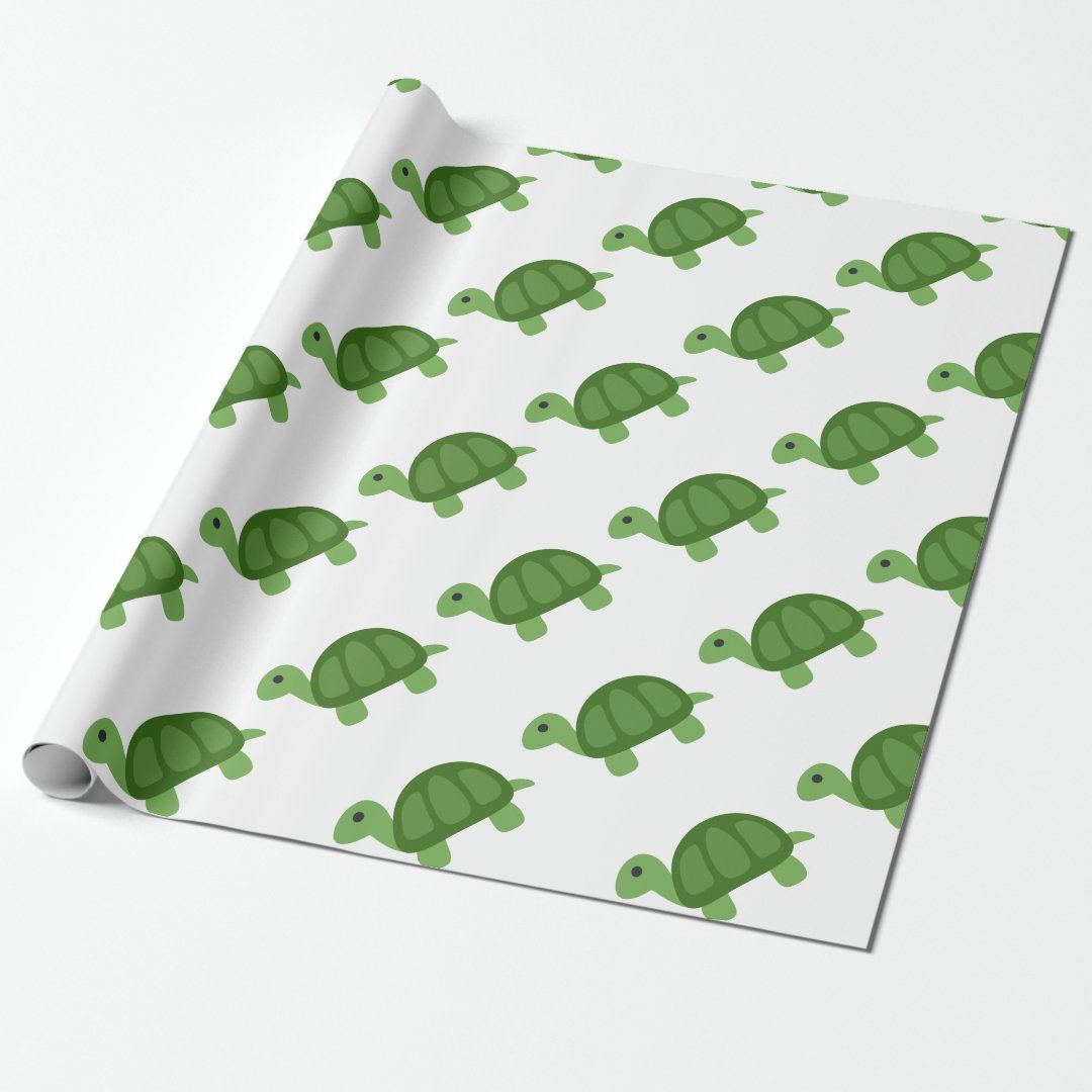 Emoji Turtle Wrapping Paper | Zazzle