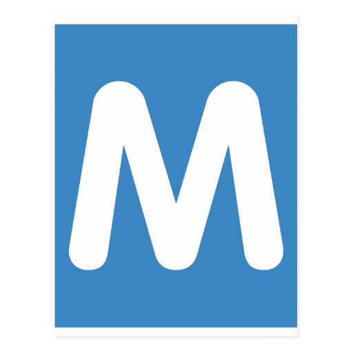 Emoji Twitter - Letter M Postcard | Zazzle