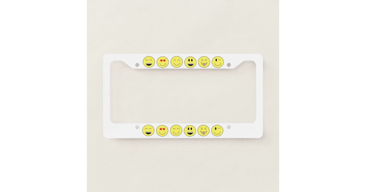 "Emojis" License Plate License Plate Frame | Zazzle