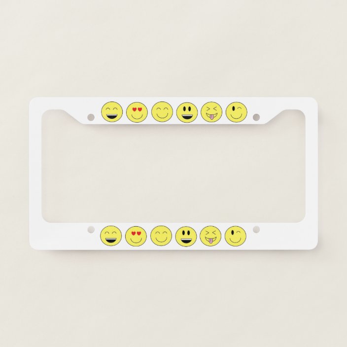 "Emojis" License Plate License Plate Frame | Zazzle.com