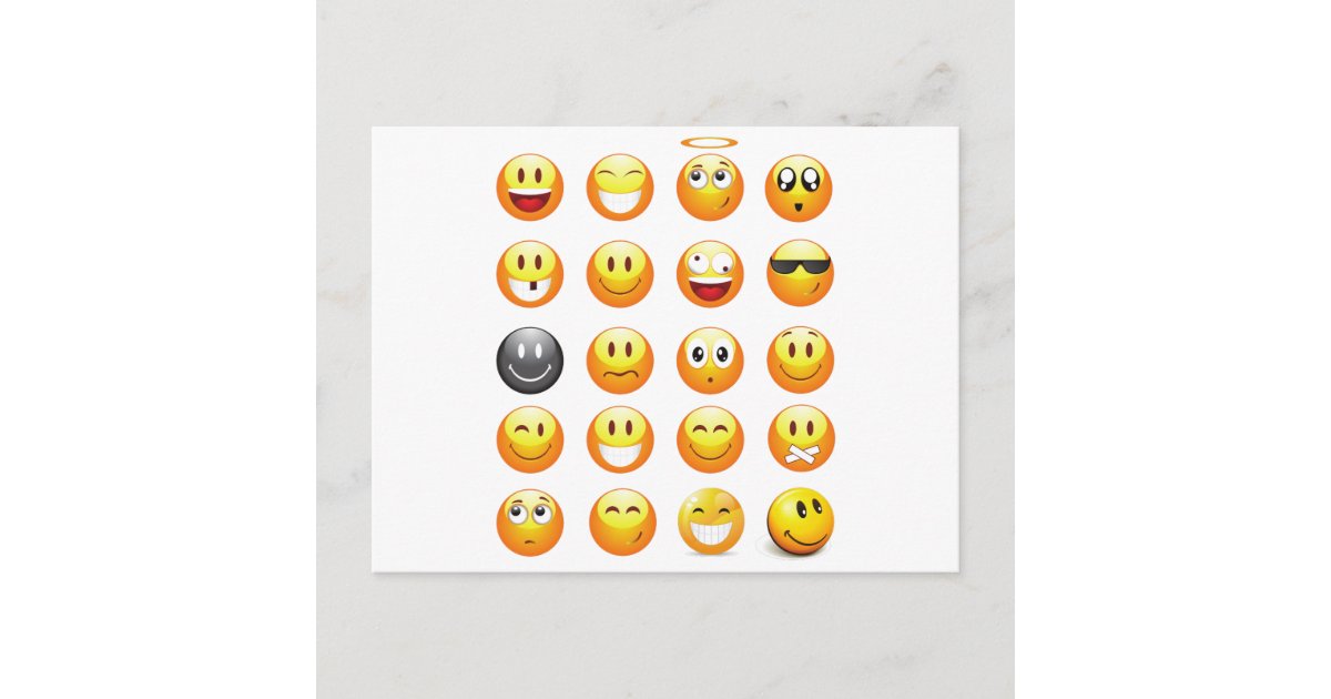 emojis postcard | Zazzle