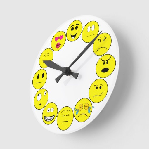 EMOTICON CLOCK | Zazzle