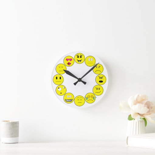 EMOTICON CLOCK | Zazzle