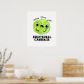 Emotional Cabbage Funny Veggie Pun Poster | Zazzle