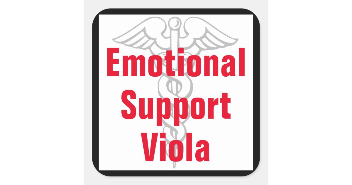 Emotional Support Viola - Funny Sticker | Zazzle