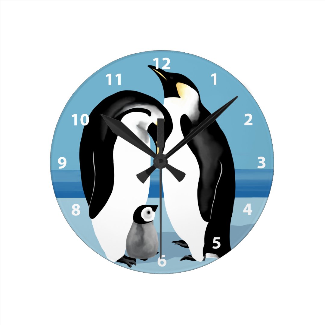 Emperor Penguin Clock | Zazzle