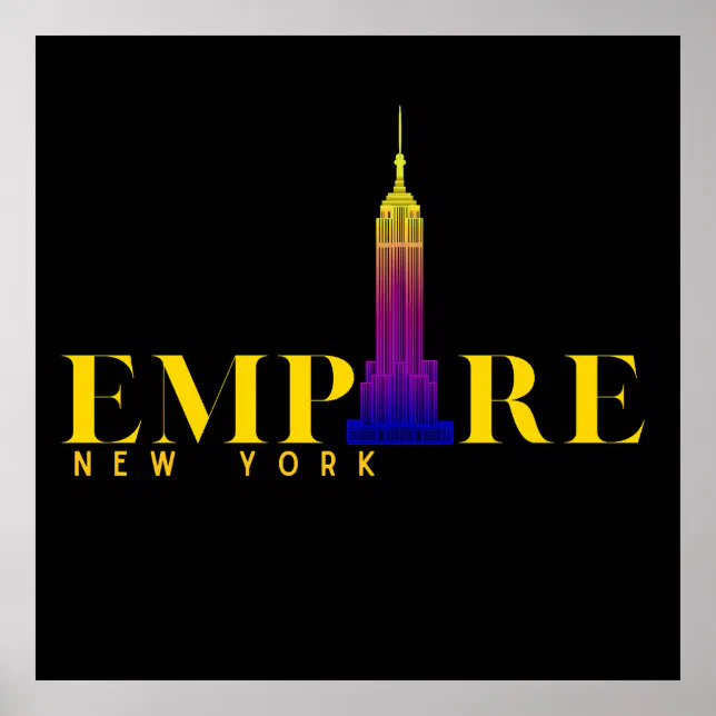 Empire State Building-New York-Vibrant Gold Poster | Zazzle