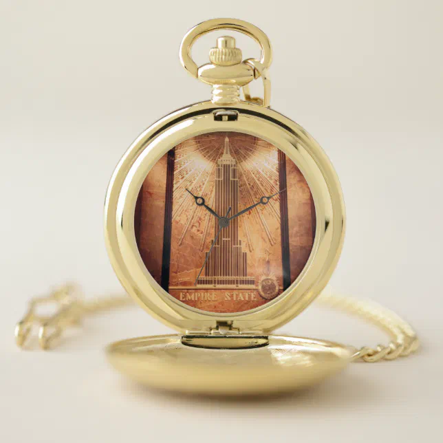 Empire State Building Pocket Watch | Zazzle