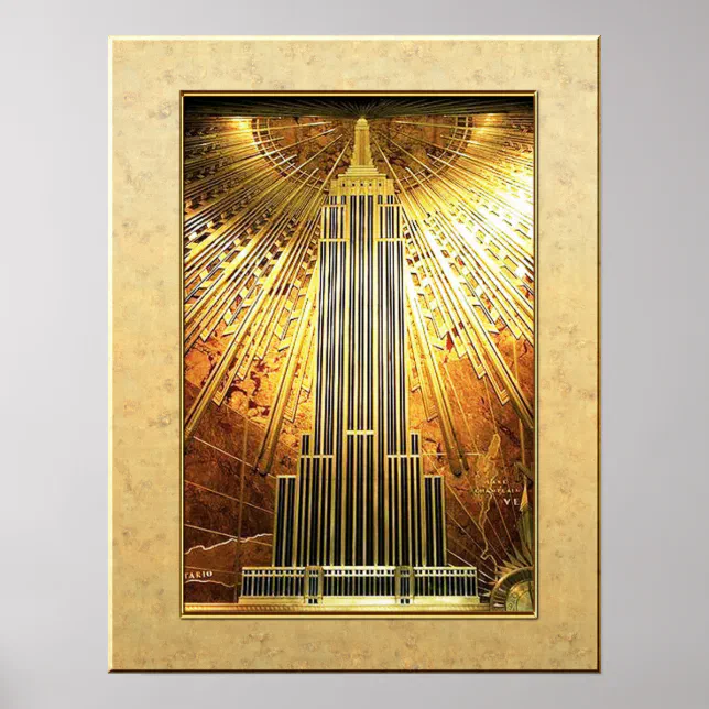 Empire State Building Poster (Deco) | Zazzle