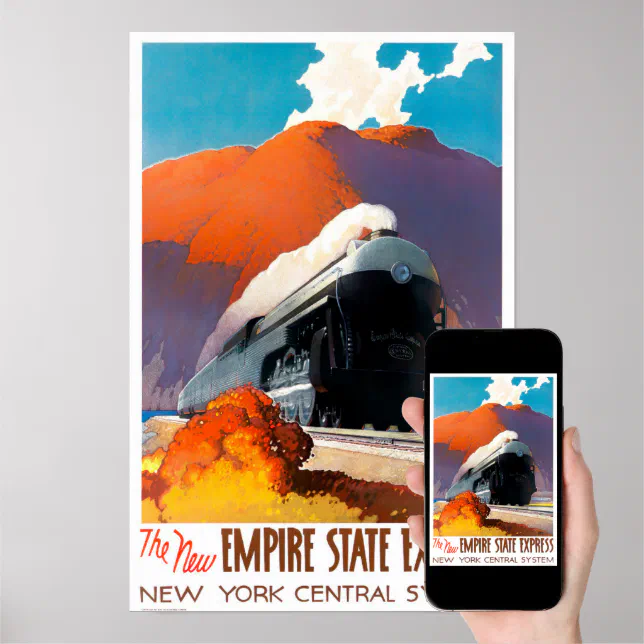 Empire State Express vintage travel poster | Zazzle