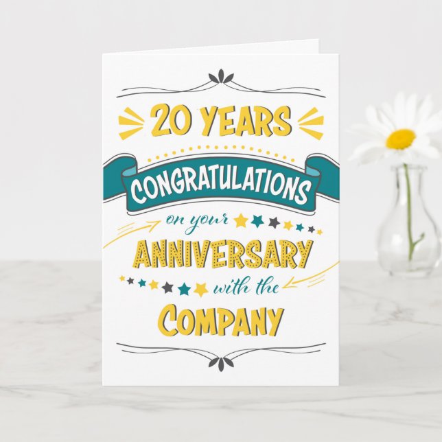 Congratulations On Your 20th Anniversary