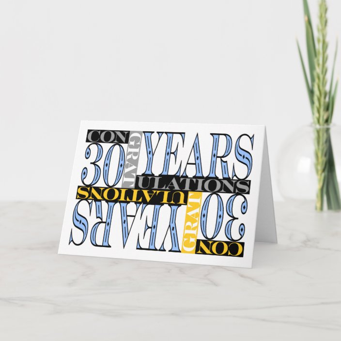 Employee 30th Anniversary Congratulations Mosaic Card | Zazzle.com