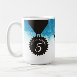Employee 5 year milestone anniversary award mug | Zazzle