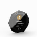 Employee 5 years of service Gold black Custom logo Acrylic Award | Zazzle