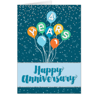 Employee 4 Year Anniversary Cards - Greeting & Photo Cards | Zazzle