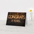 Employee Anniversary 9 Years - Neon Sign Card | Zazzle