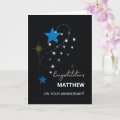 Employee Anniversary Congratulations Stars in Dark Card | Zazzle