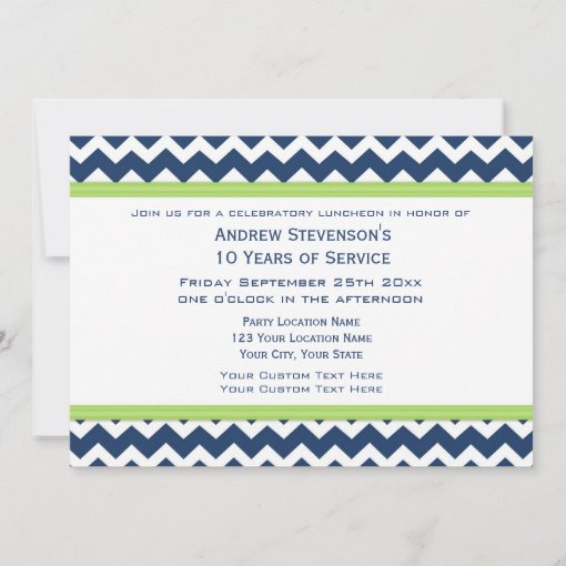 Employee Anniversary Luncheon Invitation Lime | Zazzle