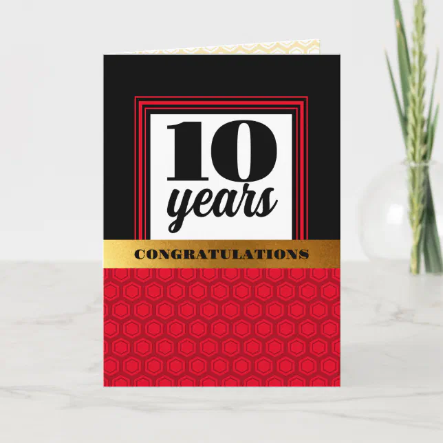 Employee anniversary milestone longevity card | Zazzle