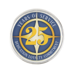 Employee anniversary milestone star lapel pin | Zazzle