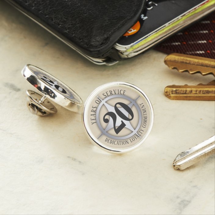Employee anniversary milestone star lapel pin | Zazzle.com