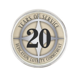 Employee anniversary milestone star lapel pin | Zazzle