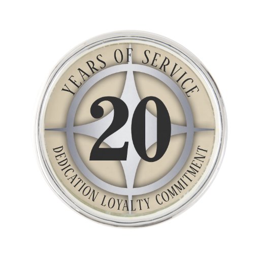 Employee anniversary milestone star lapel pin | Zazzle