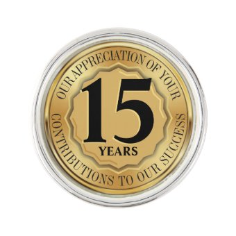 Employee anniversary milestone year lapel pin | Zazzle
