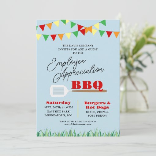 Employee Appreciation BBQ Summer Invitation | Zazzle