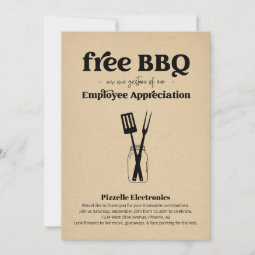 Employee Appreciation Business BBQ Party Invitation | Zazzle