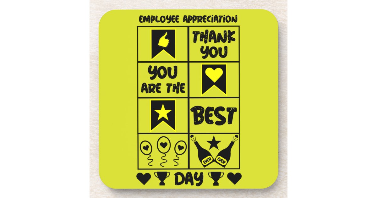 Employee Appreciation day Beverage Coaster | Zazzle