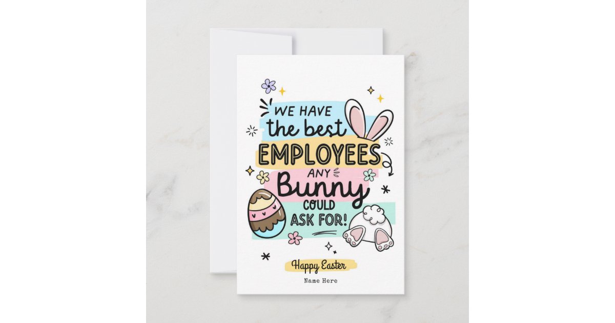 Employee Appreciation Happy Easter Card | Zazzle