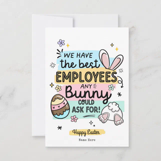 Employee Appreciation Happy Easter Card | Zazzle