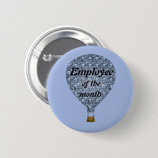 Employee Appreciation Mosaic Hot Air Balloon Pinback Button | Zazzle