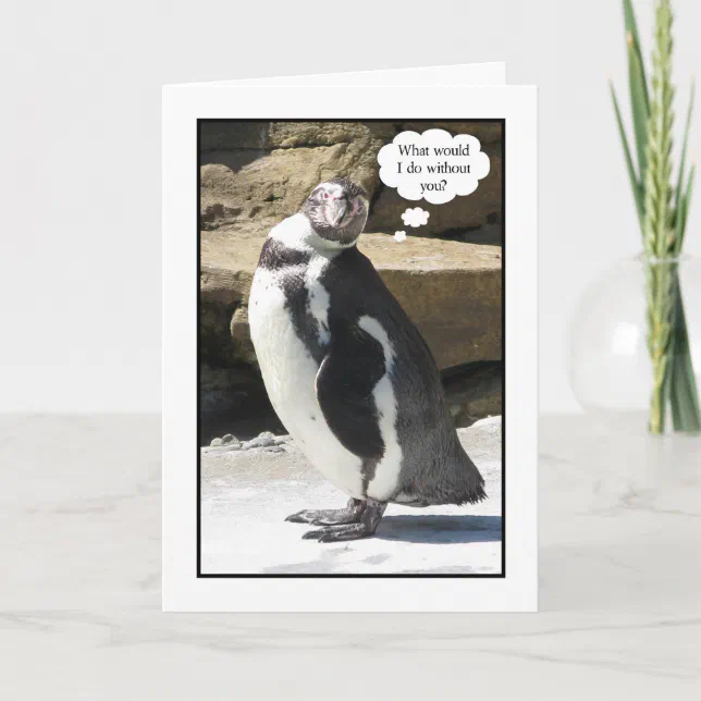 Employee Appreciation Thank You Card - Penguin | Zazzle
