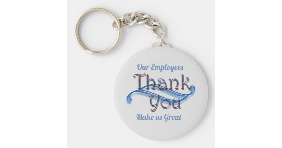 Employee Appreciation Token Pastel Thank You Keychain | Zazzle.com
